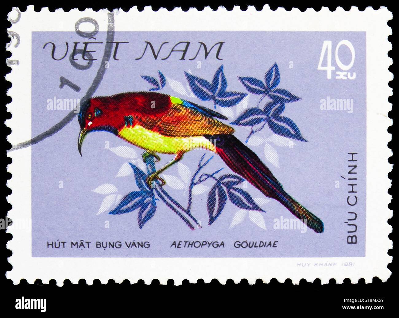 MOSCOW, RUSSIA - OCTOBER 4, 2019: Postage stamp printed in Vietnam ...