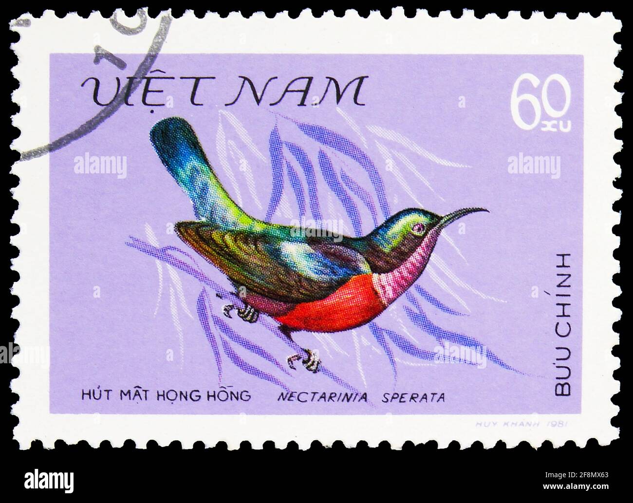 MOSCOW, RUSSIA - OCTOBER 4, 2019: Postage stamp printed in Vietnam ...
