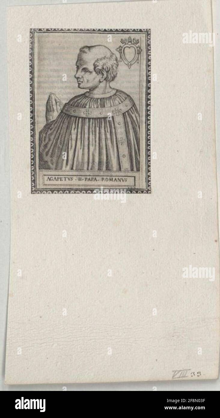 2 agapitus., A pope Stock Photo - Alamy