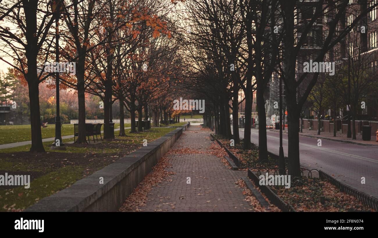 Fall City Path in Columbus Stock Photo - Alamy