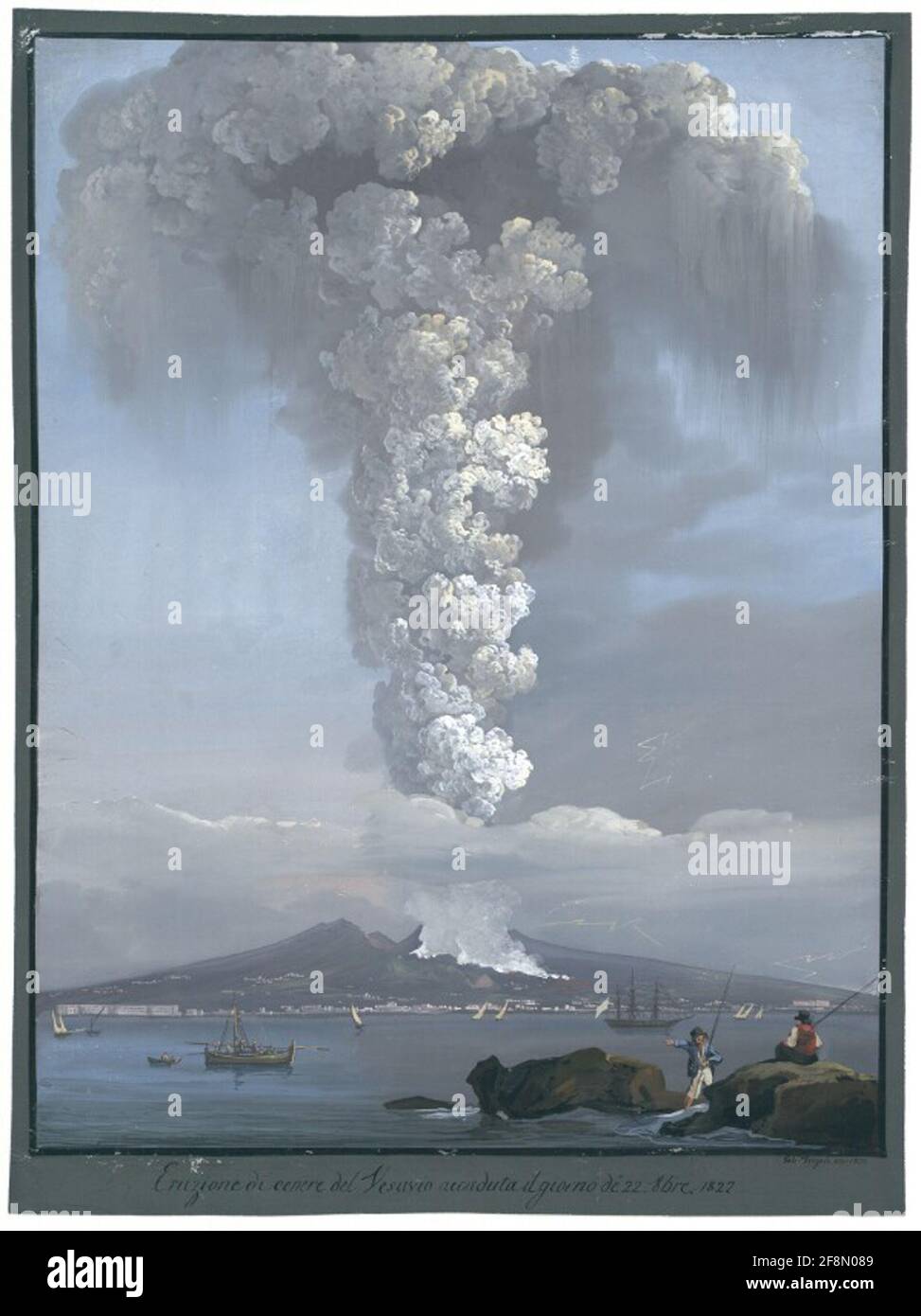 Eruption of the ashes of Vesuvius happened on the day of 22. 8Bre 1822 ...