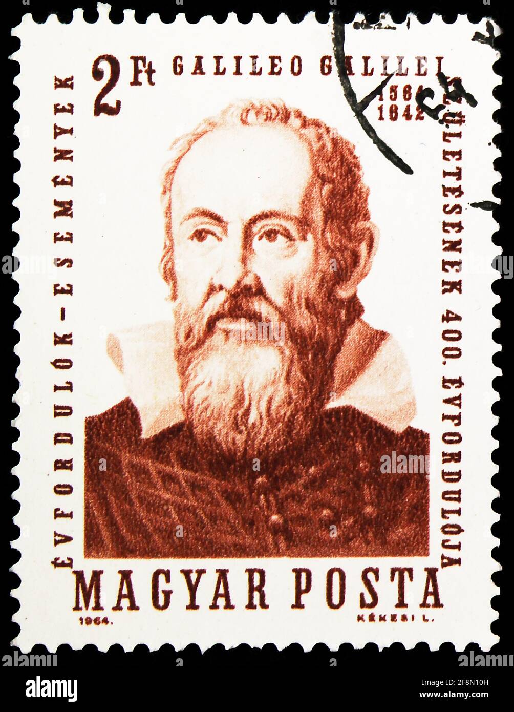 MOSCOW, RUSSIA - SEPTEMBER 30, 2019: Postage stamp printed in Hungary ...