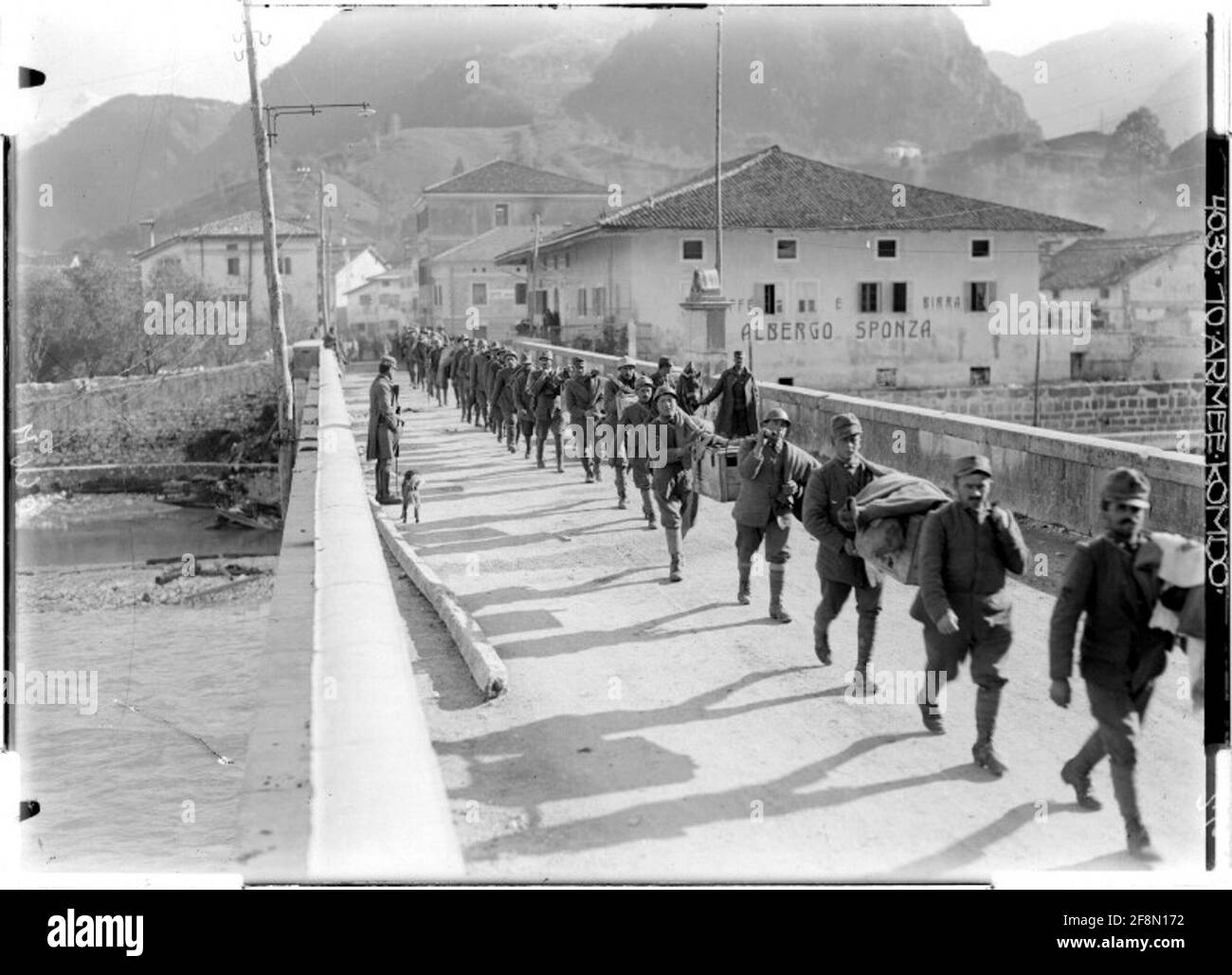 Captured Italians in Resiutta Photographer: 10. Armeekommando Stock ...