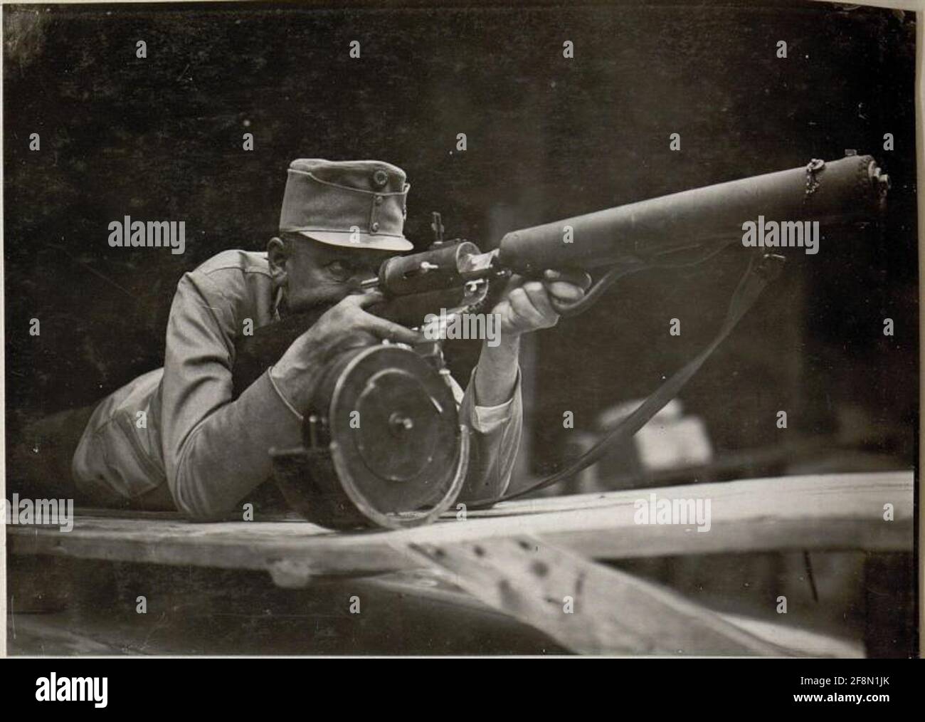 Machine gun of the stationary light bar Stock Photo - Alamy