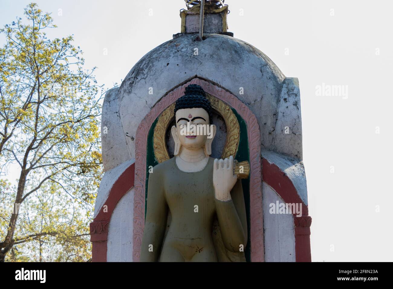 Statue of Buddha at Shreenagar, Tansen, Palpa, Nepal from where you can ...