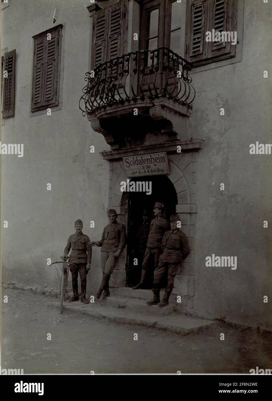 The soldier home of the 4th Mountain Brigade, the reserve of the XVI ...