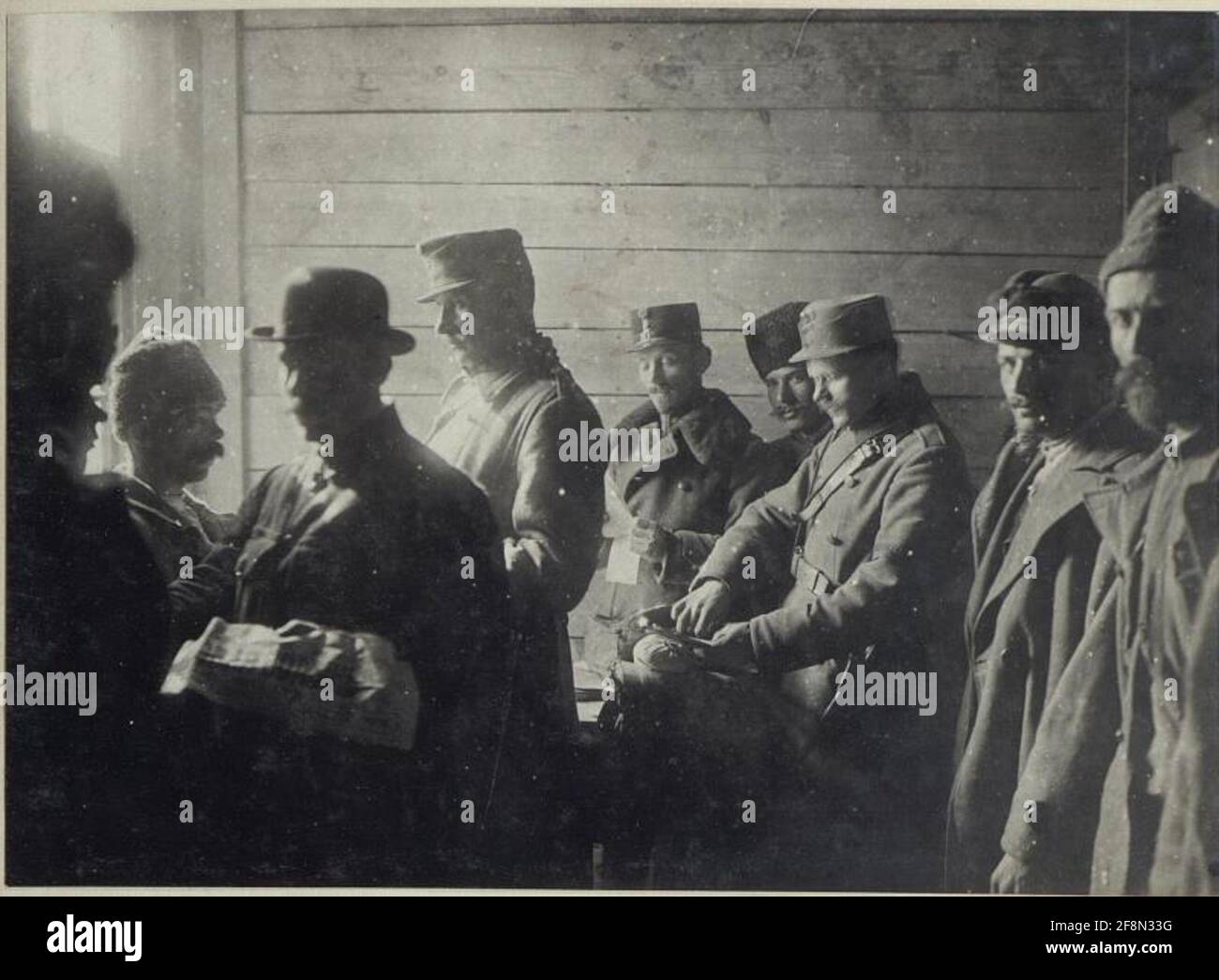 Illustration of prisoners and also returning from captivity soldiers at ...