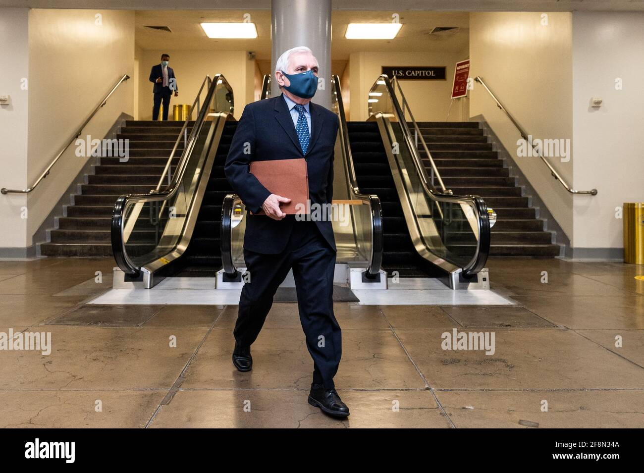 U.S. Senator Jack Reed (D-RI) walking near the Senate Subway Stock ...