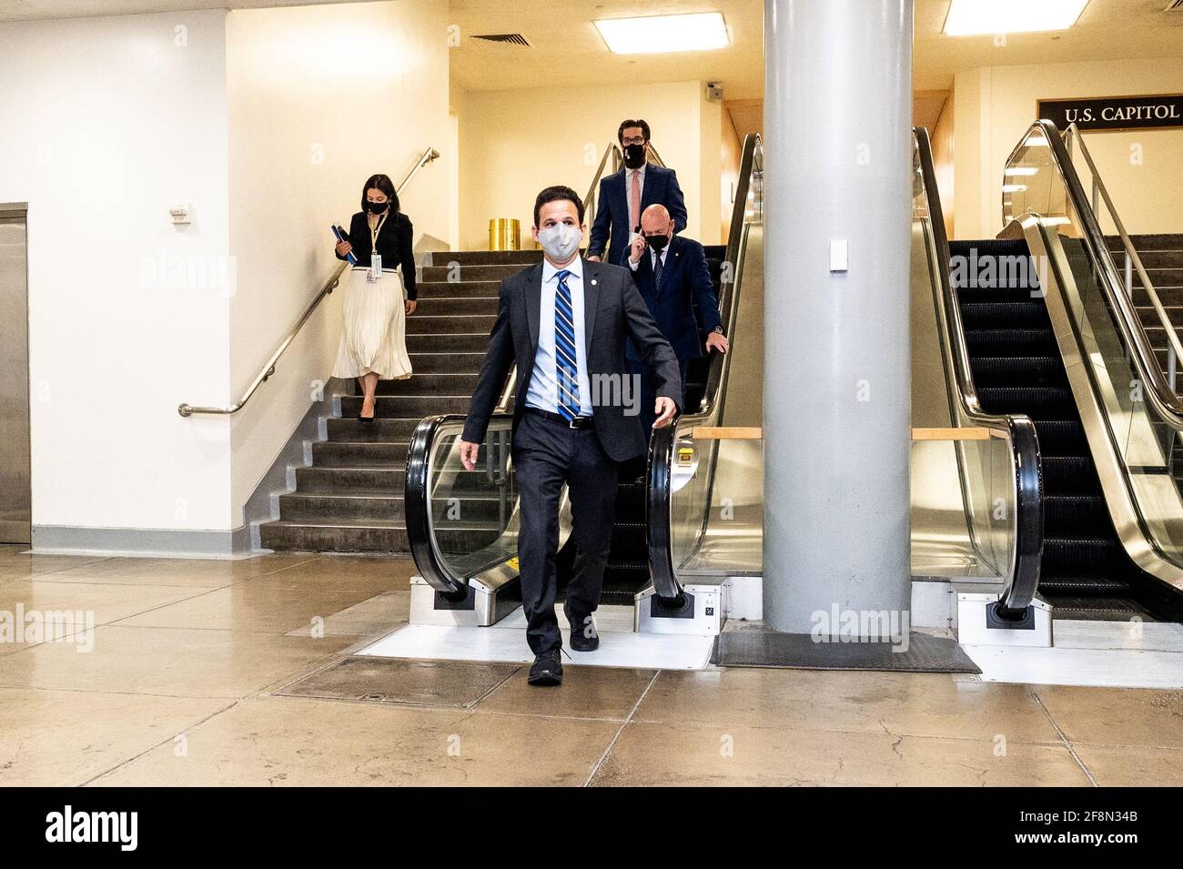 U.S. Senator Brian Schatz (D-HI) walking near the Senate Subway Stock ...