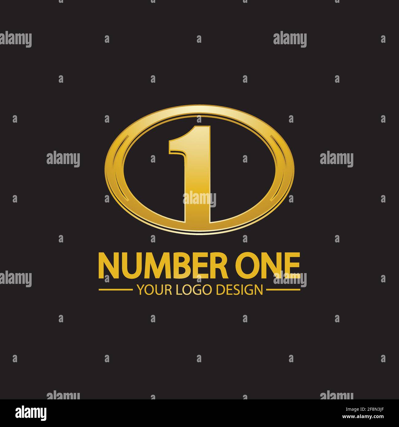 Black white number logo Stock Vector Images - Alamy