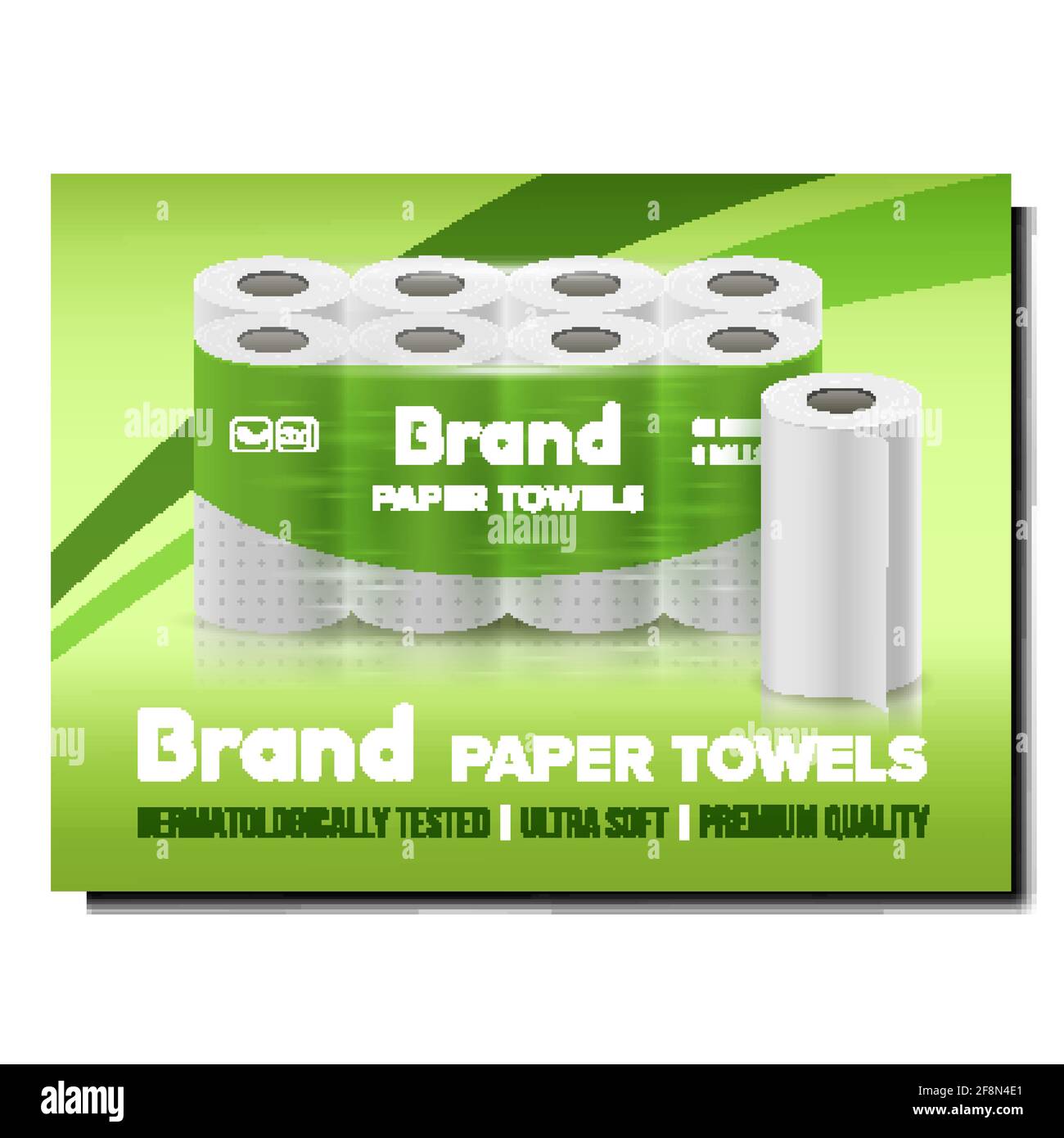 Paper Towels Creative Promotional Poster Vector Stock Vector Image ...