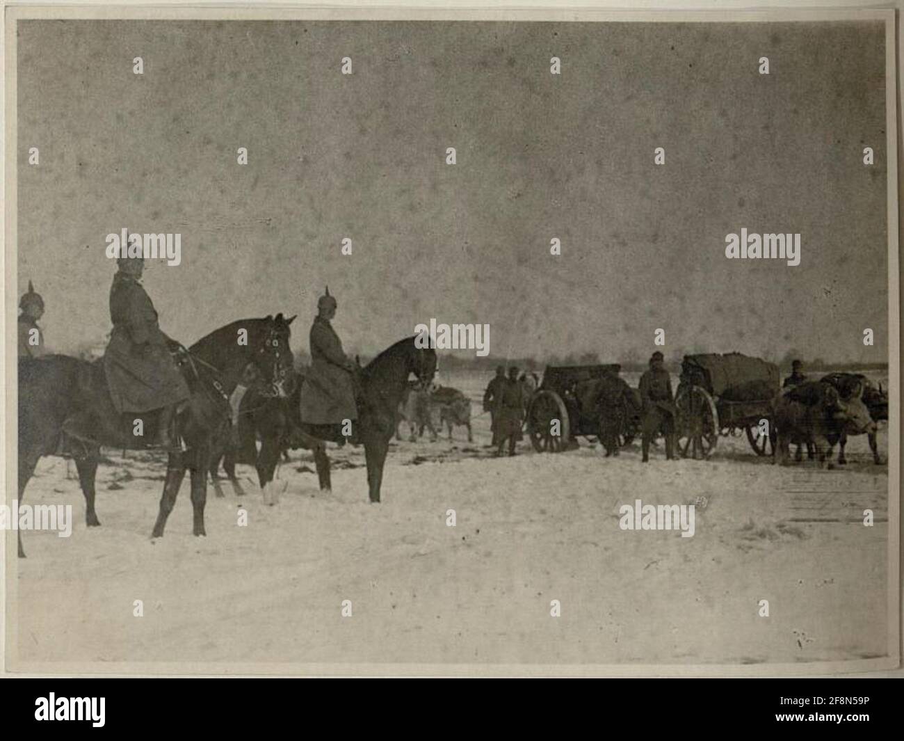 The German Army Commander East Erich von Falkenhayn visits the Battery ...