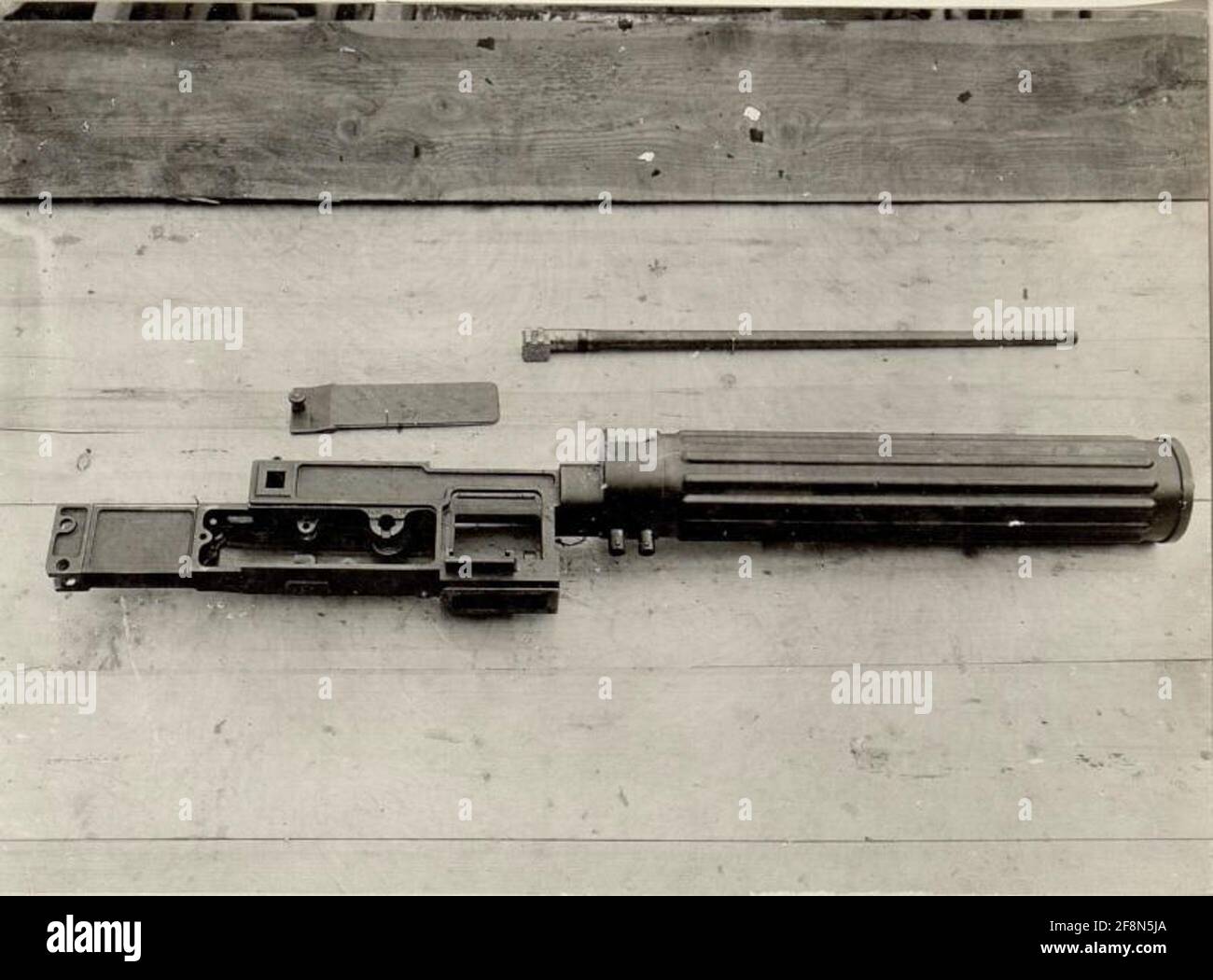 Conquered components of Italian machine guns, taken in November 1915 ...