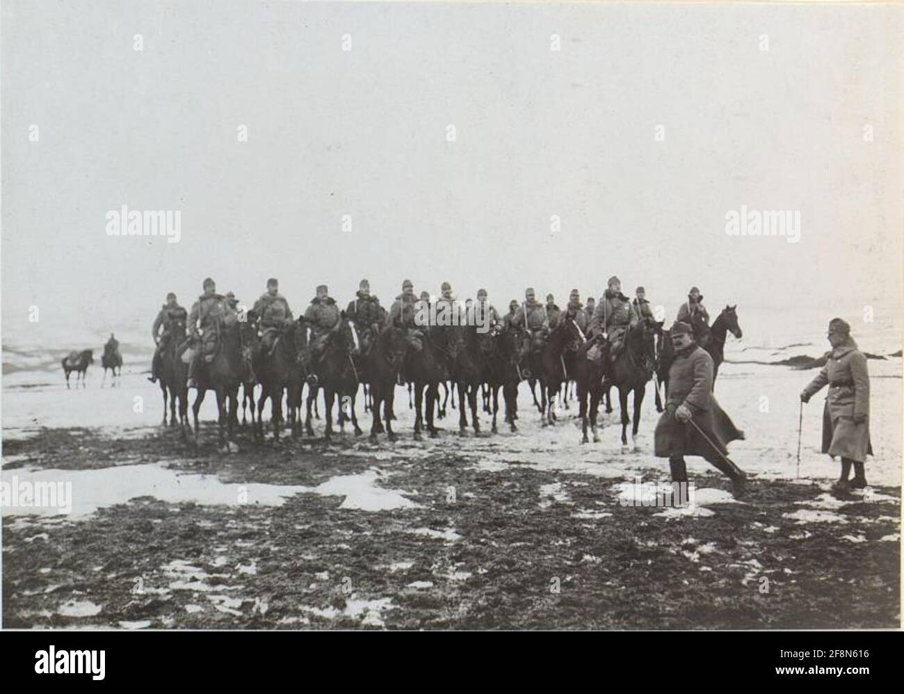 The Honve Minister Samuel Baron from Hazai in front of Honvedhusaren ...