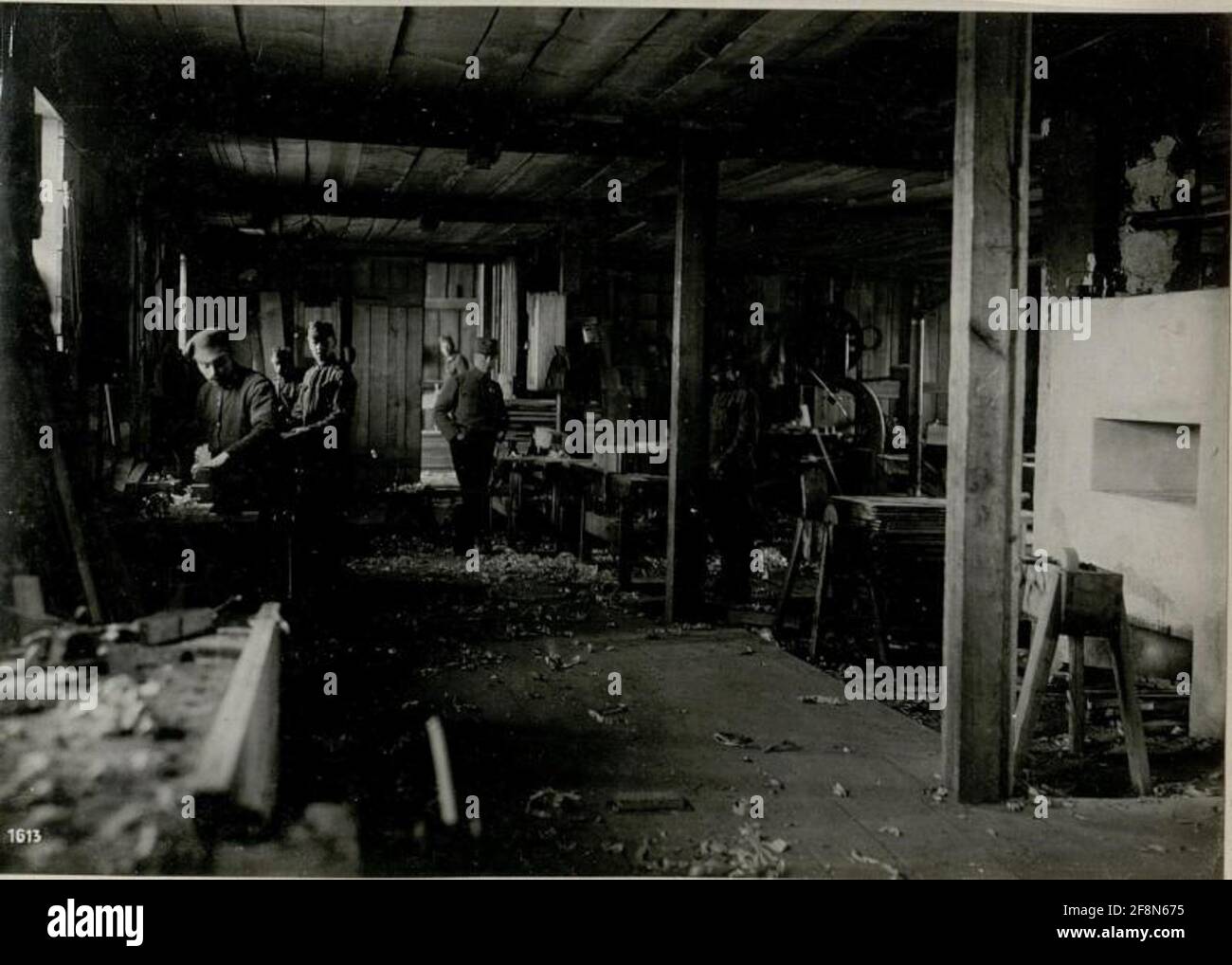Wladimir-Wolynskij: Army sawing. Inside view. (7 / IV.1918 Stock Photo ...