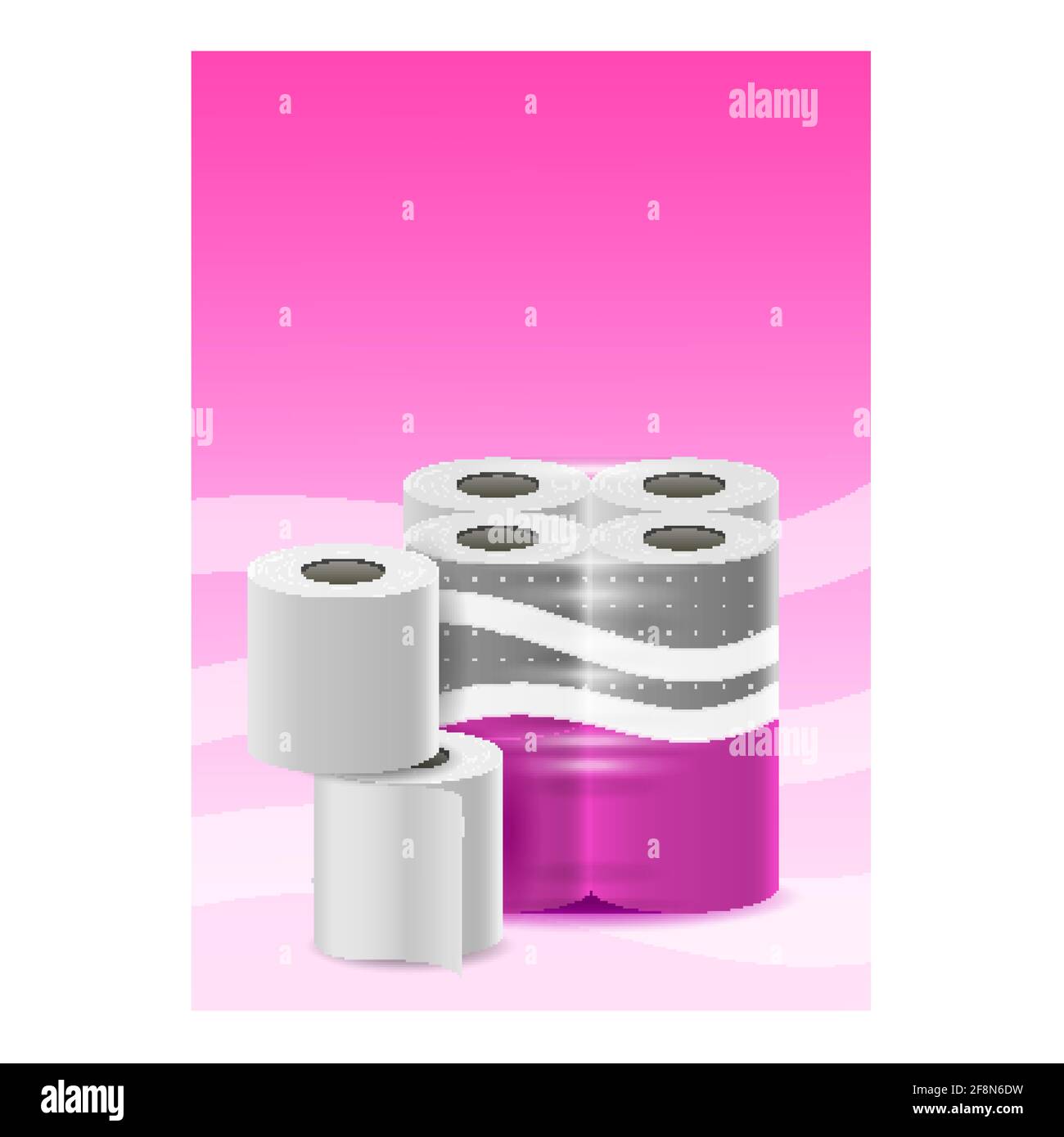 Toilet Paper Creative Promotional Poster Vector Stock Vector Image ...