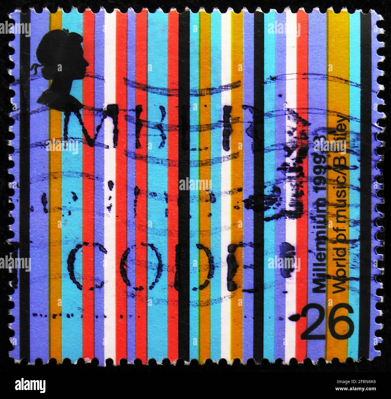 MOSCOW, RUSSIA - SEPTEMBER 30, 2019: Postage stamp printed in United ...