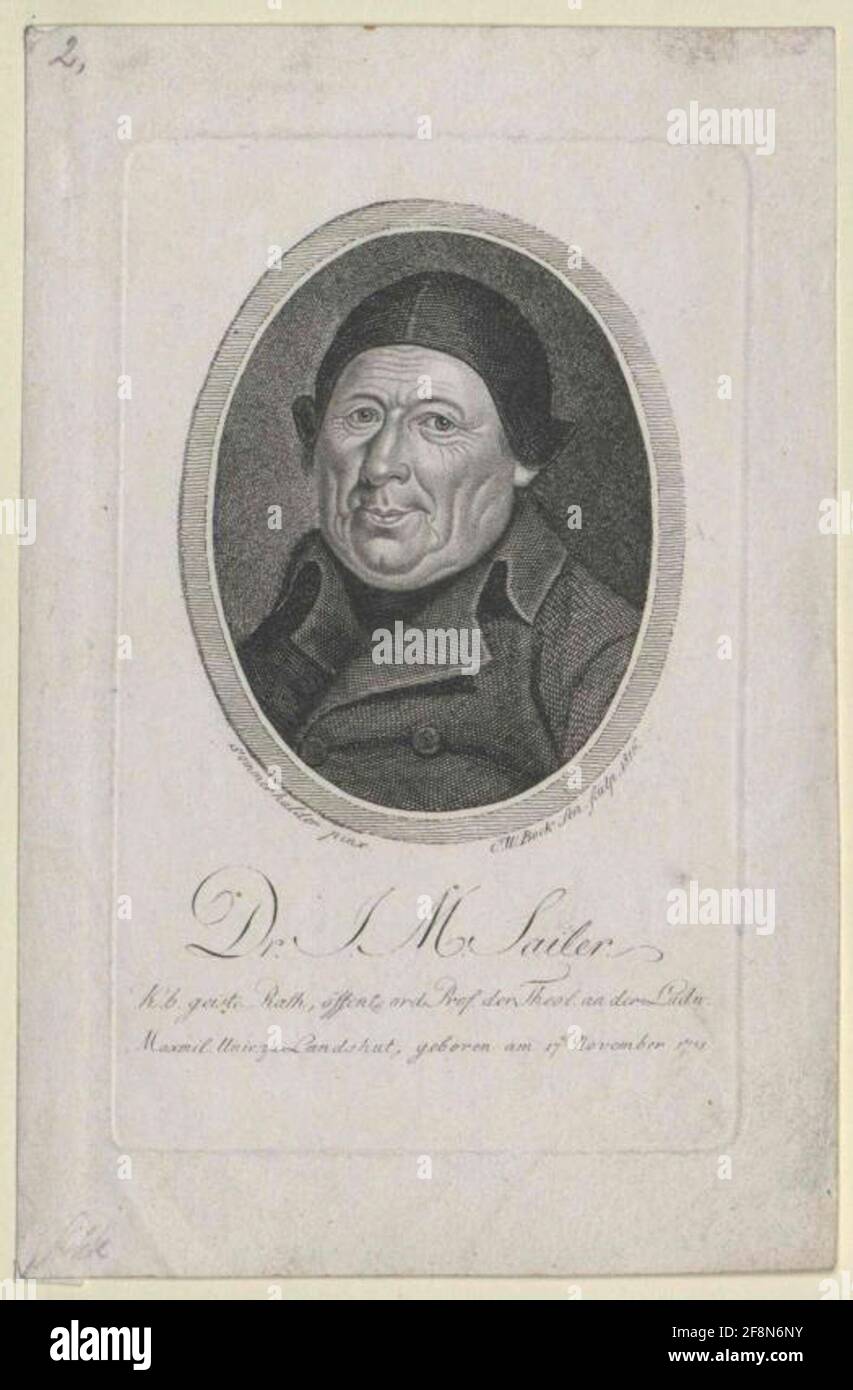 Sailer, Johann Michael of eraser: Bock, Christoph Wilhelm Stock Photo ...