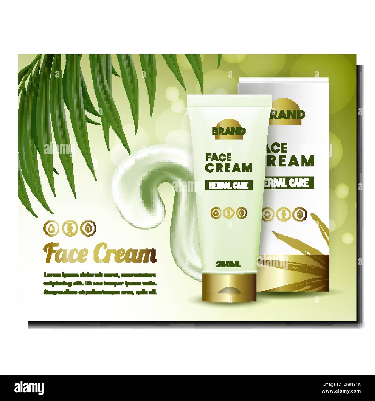 Face Cream Creative Promotional Banner Vector Stock Vector Image & Art ...