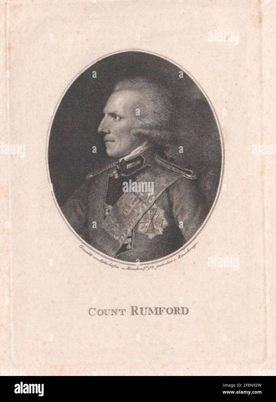 Thompson, Count of Rumford, Sir Benjamin Stock Photo - Alamy