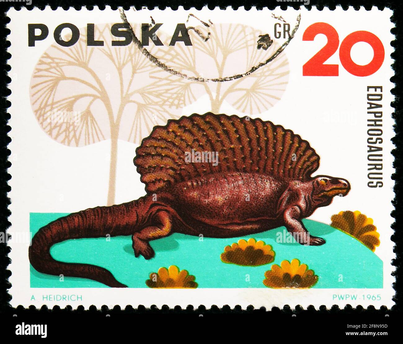 MOSCOW, RUSSIA - SEPTEMBER 30, 2019: Postage stamp printed in Poland ...