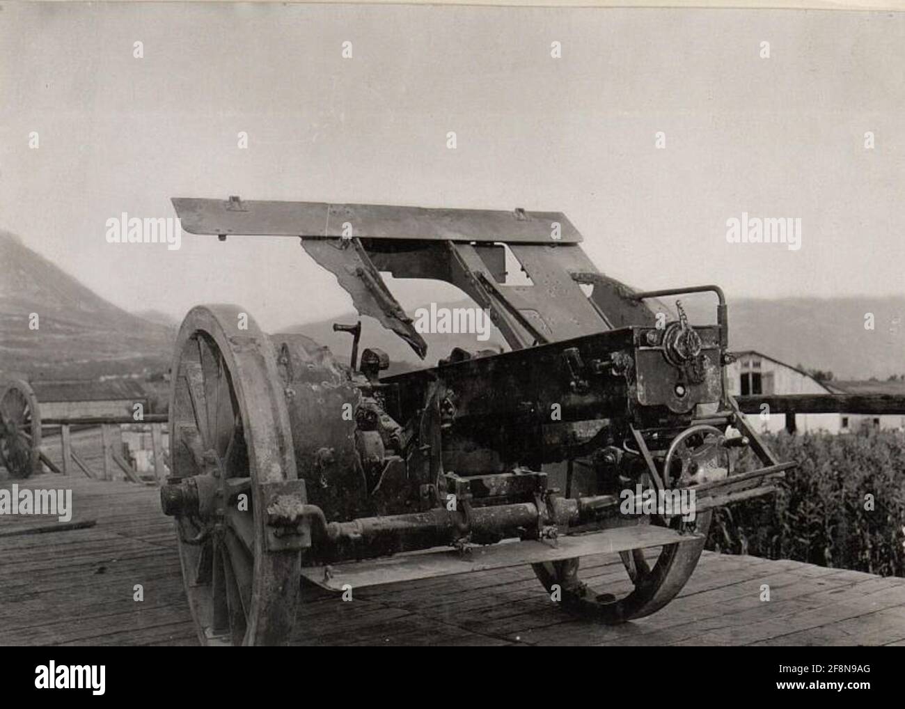 Through full hit destroyed gun Stock Photo - Alamy