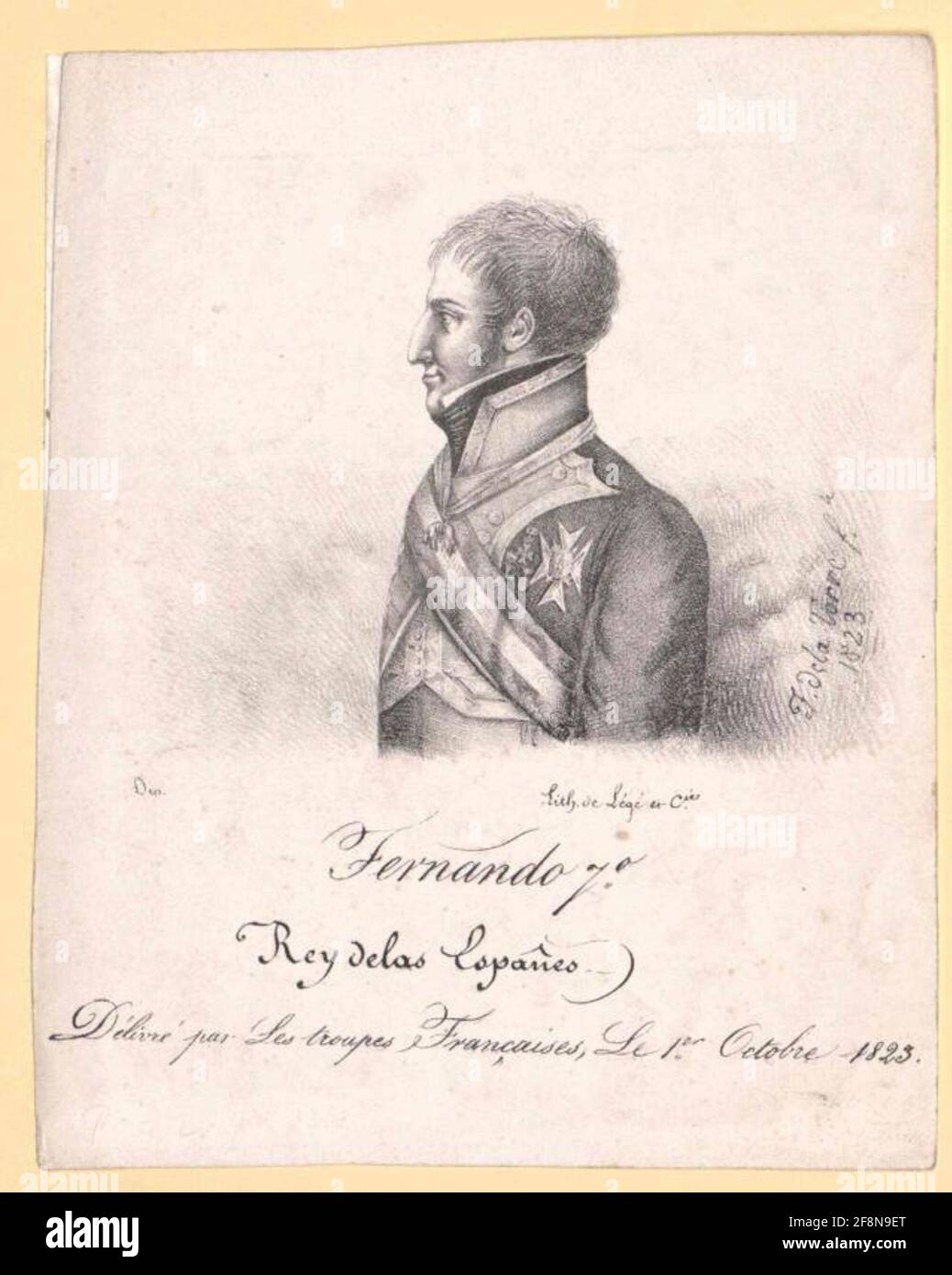 Ferdinand VII., King of Spain Stock Photo - Alamy