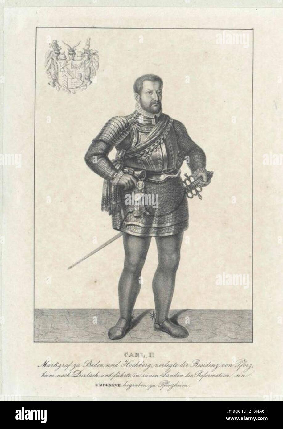Karl II., Markgraf of Baden-Durlach Stock Photo - Alamy