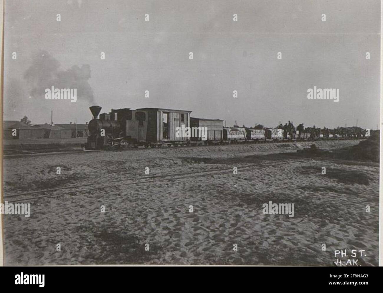 Field train in Czernemoszno Stock Photo - Alamy
