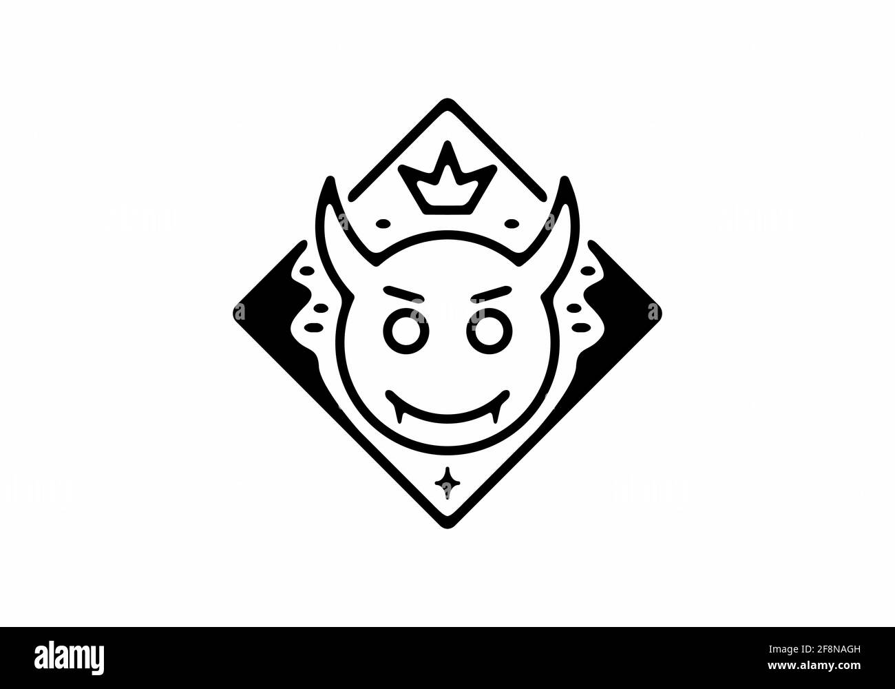 Line art flat illustration of devil Stock Vector Image & Art - Alamy