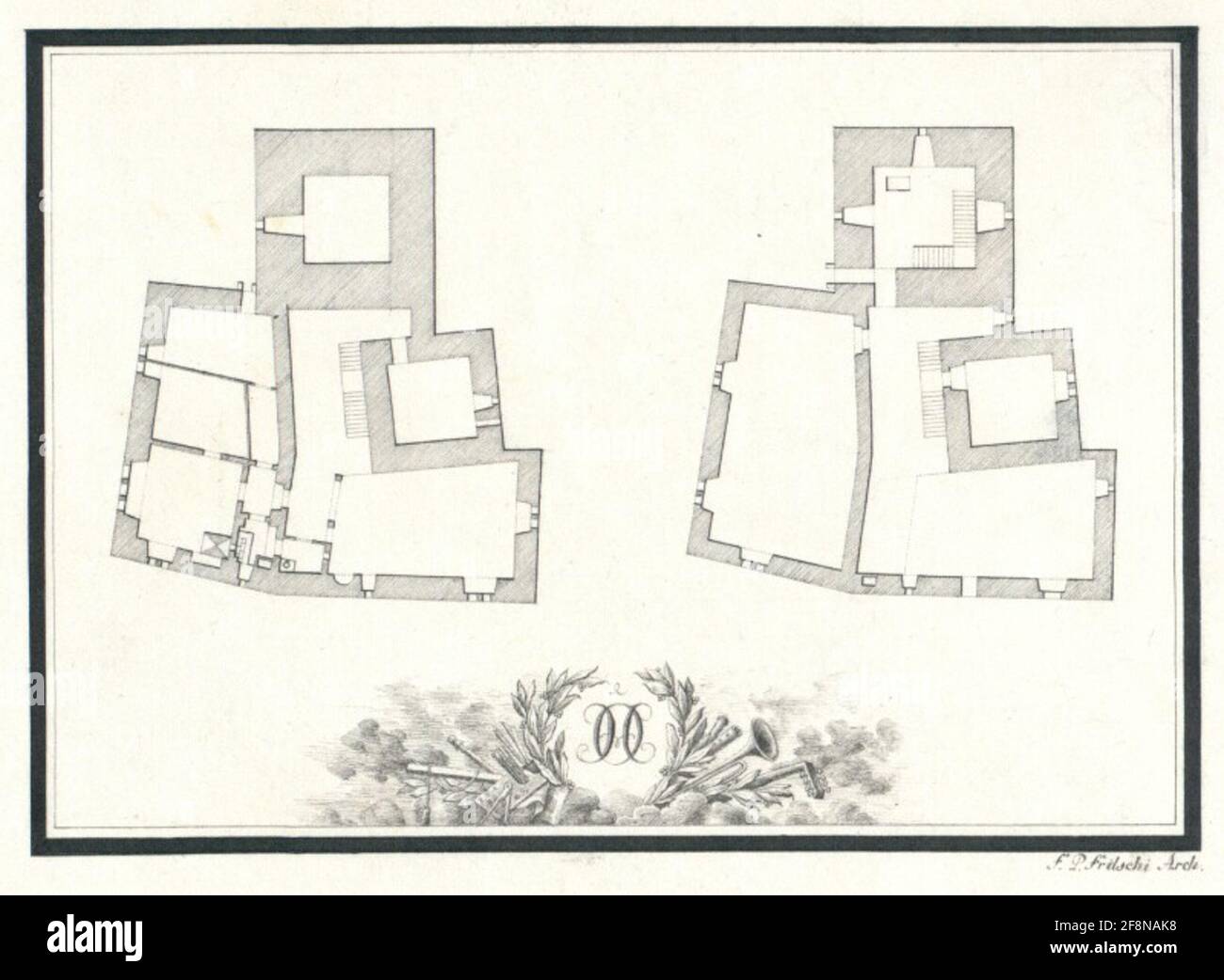 [Habsburg - floor plan] began. T Stock Photo - Alamy