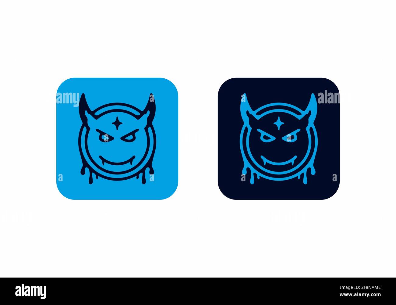 Line art flat illustration of devil Stock Vector Image & Art - Alamy