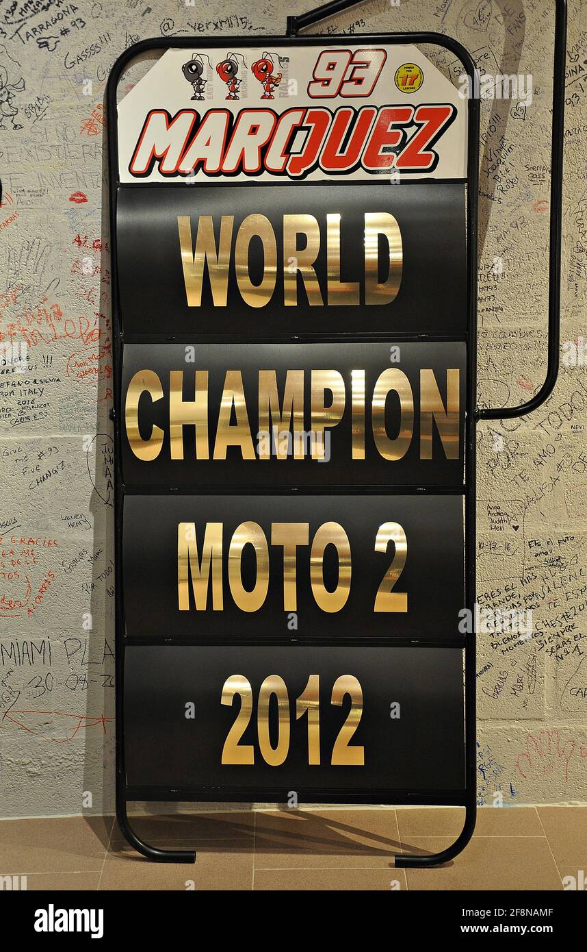 I'M 93 by Marc Marquez at the Cervera-Catalunya regional museum Stock ...