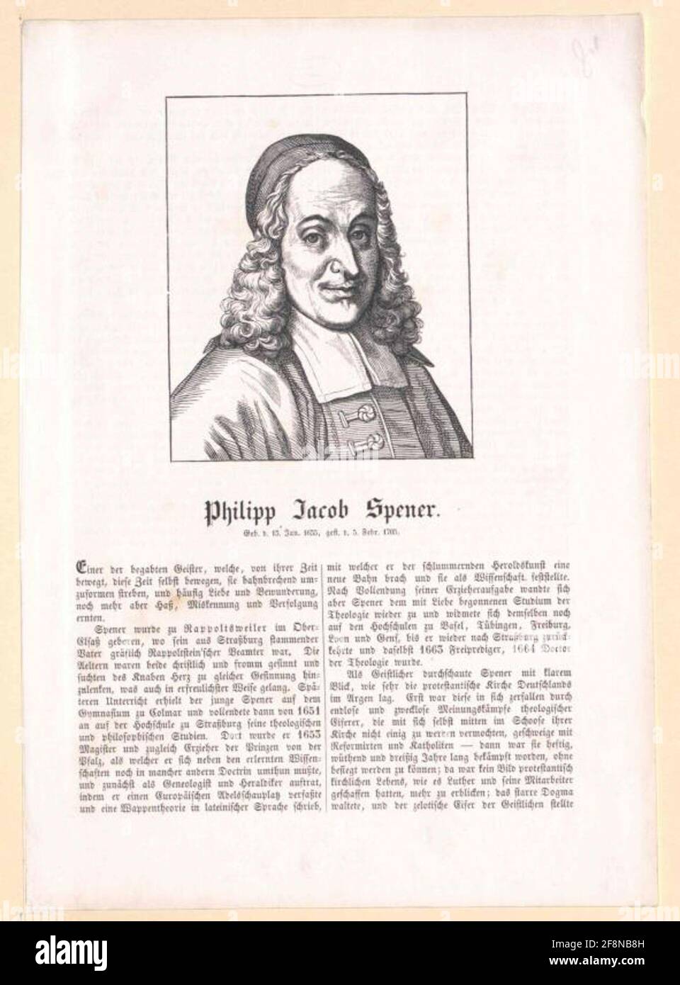 Spener, Philipp Jacob Stock Photo - Alamy