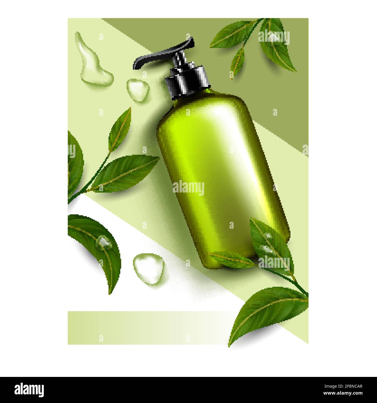 Herbal Care Cosmetic Promotional Poster Vector Stock Vector Image & Art ...