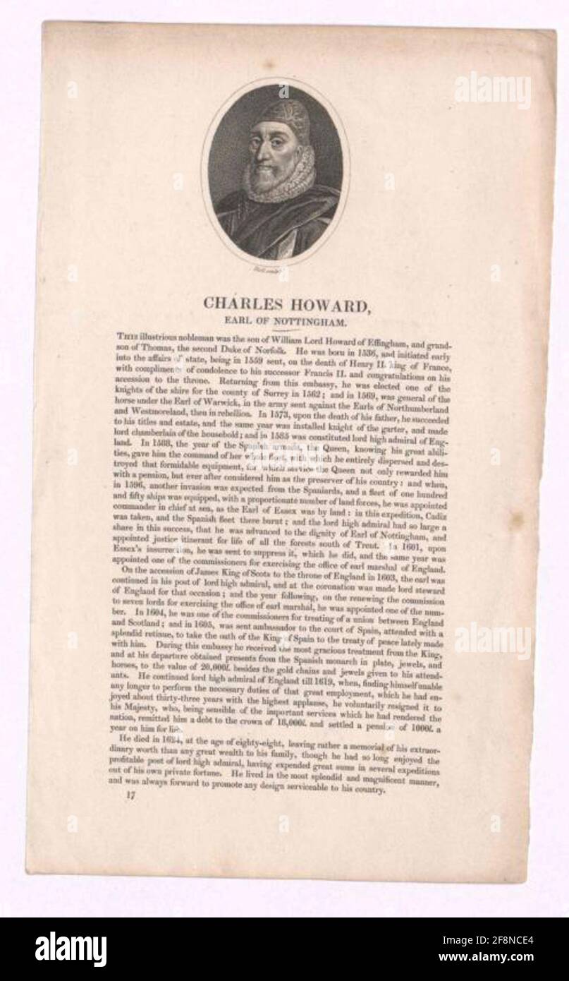 Howard, 1. Earl of Nottingham, Charles Stock Photo - Alamy