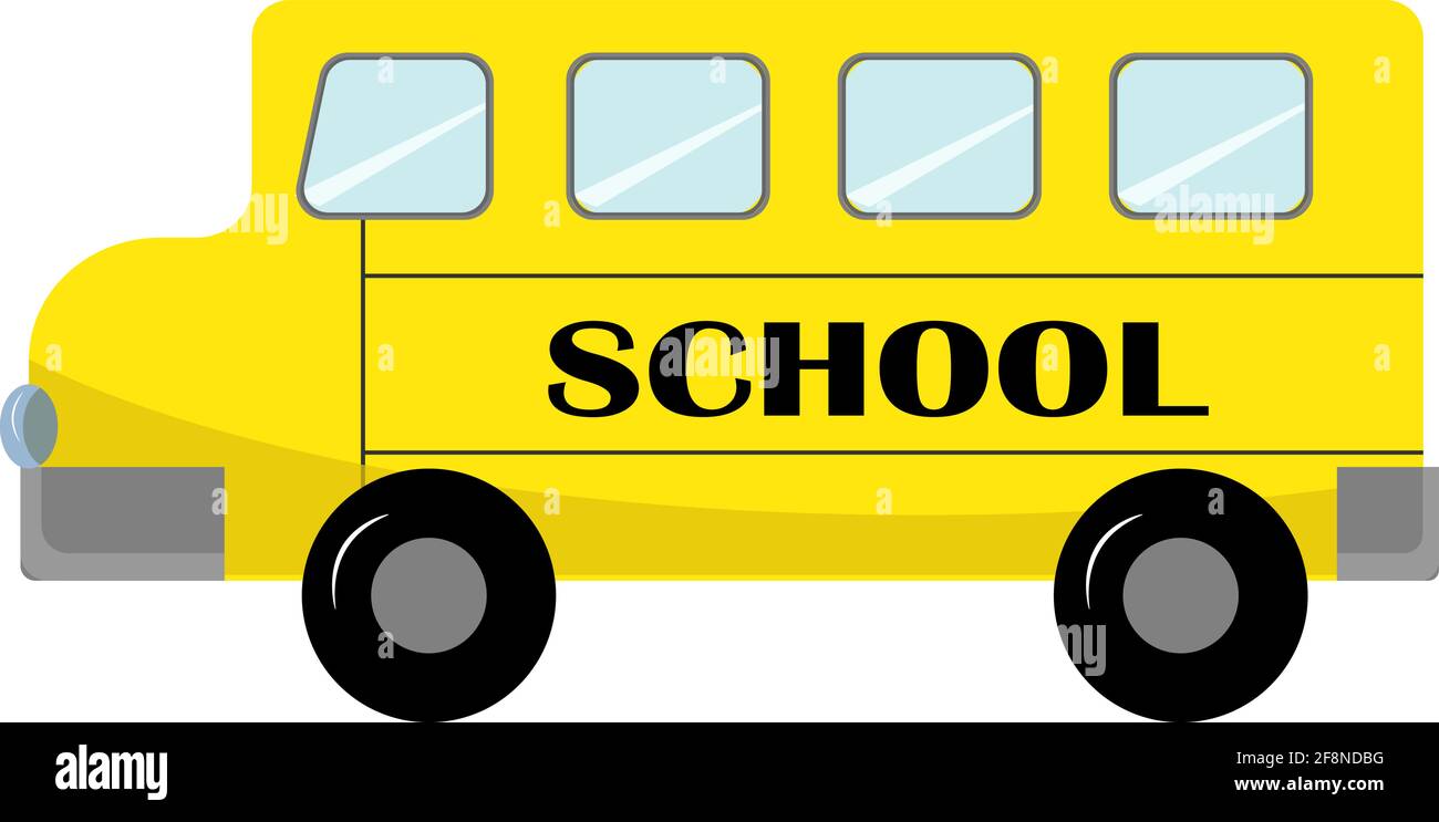 Yellow school bus childrens toy illustration Stock Vector Image & Art ...