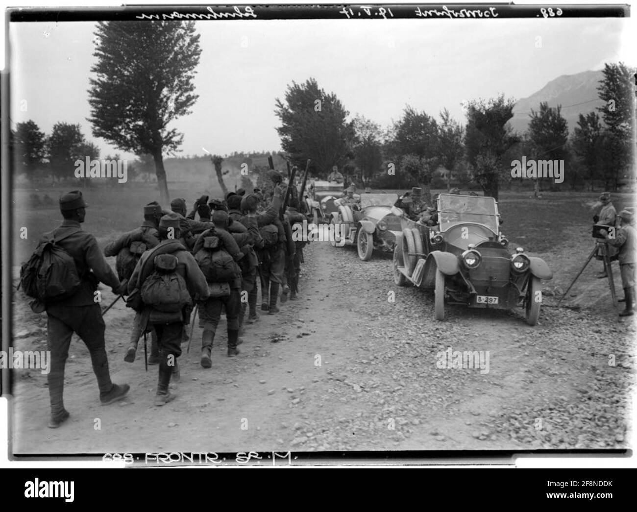 His Majesty In the 10th Battle of Isonzo; area behind the Isonzo front ...