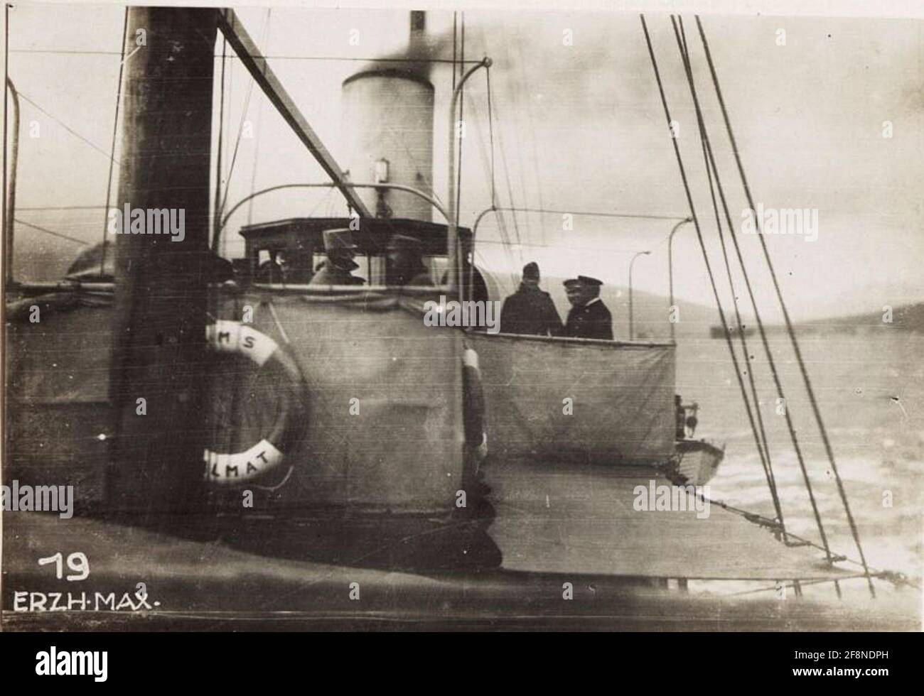 Albanienreise Archduke Max, his K.U.K. Highness aboard the "Dalmat ...