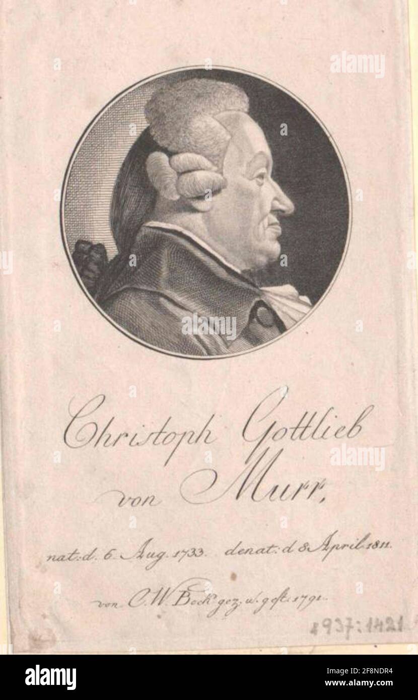 Murr, Christoph Gottlieb of Stecher: Bock, Christoph Wilhelm Stock ...
