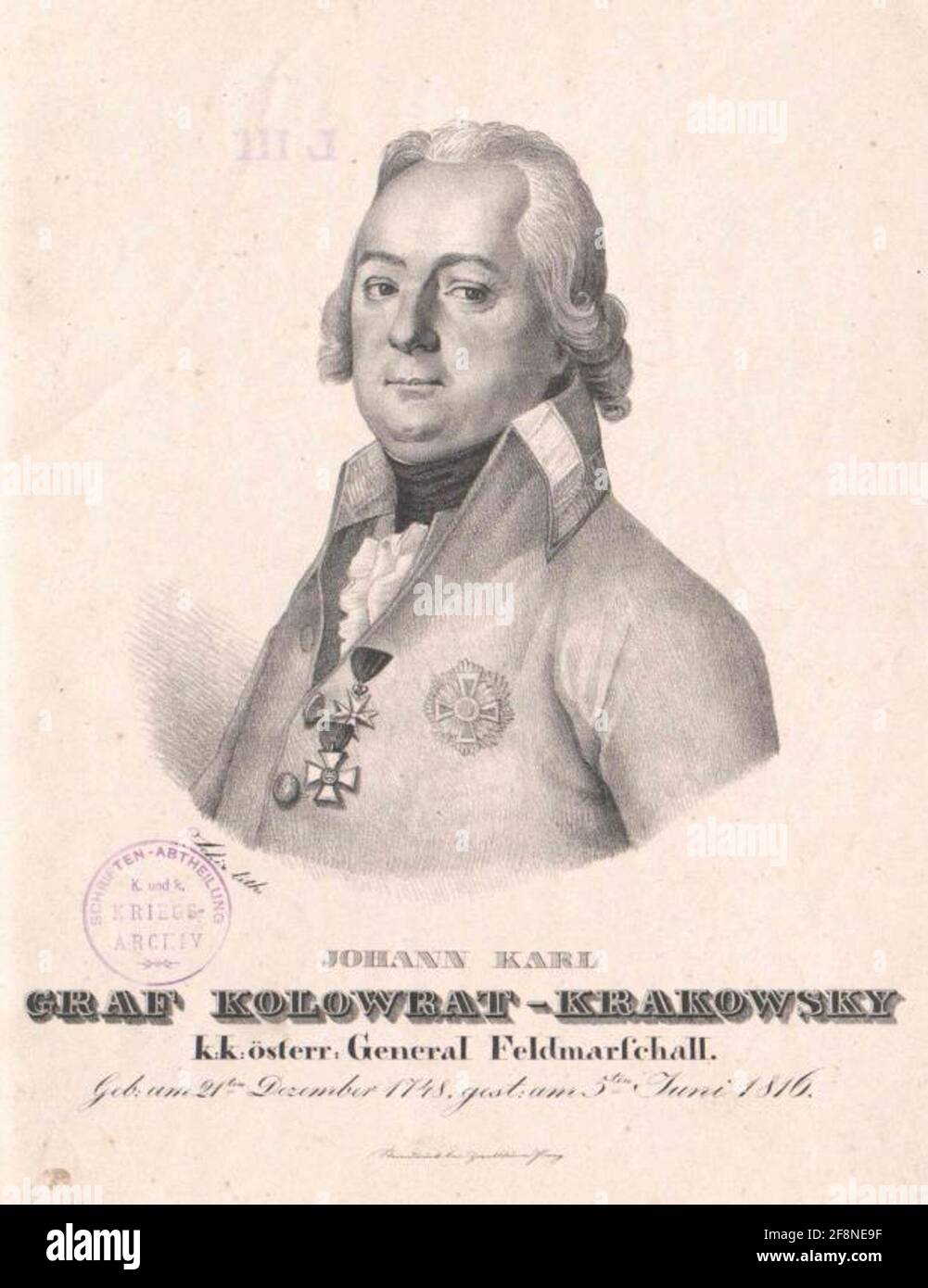 Kolowrat-Krakowsky, Johann Karl Graf Stock Photo - Alamy