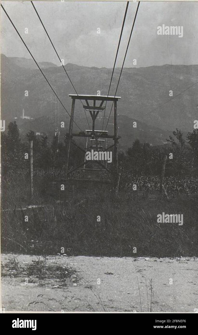 Cable car track, 20km long Stock Photo - Alamy