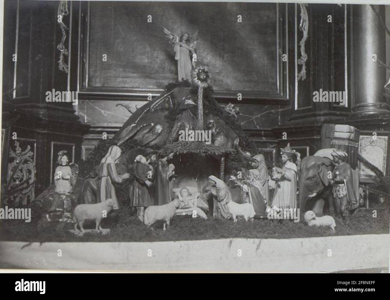 Nativity scene in the Bernard monastery to Brezany Stock Photo - Alamy
