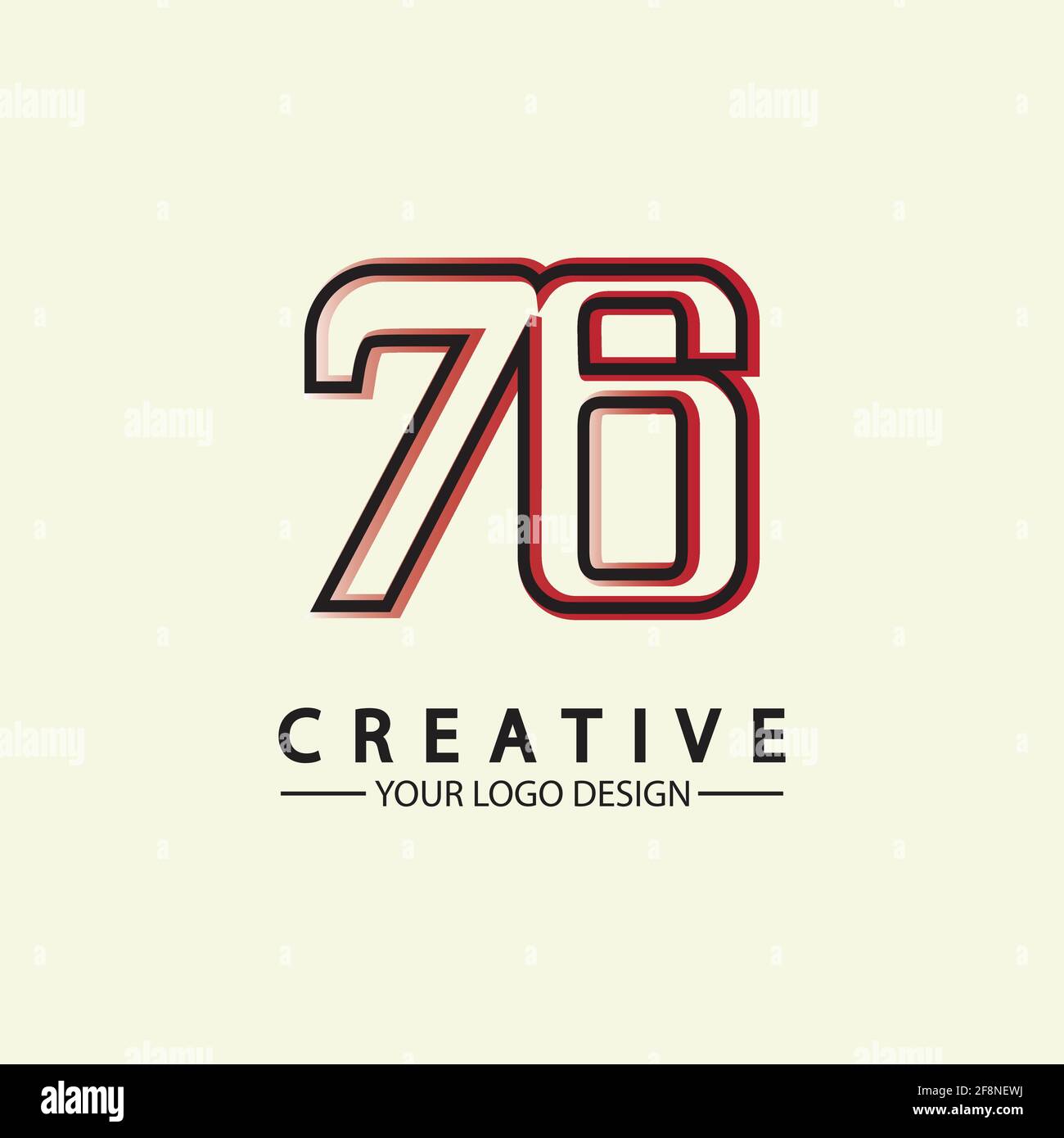 logo design number 76 image vector illustration Stock Vector Image ...