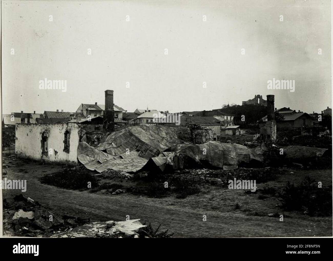 Burnted house in the Jewish district Horodenka Stock Photo - Alamy