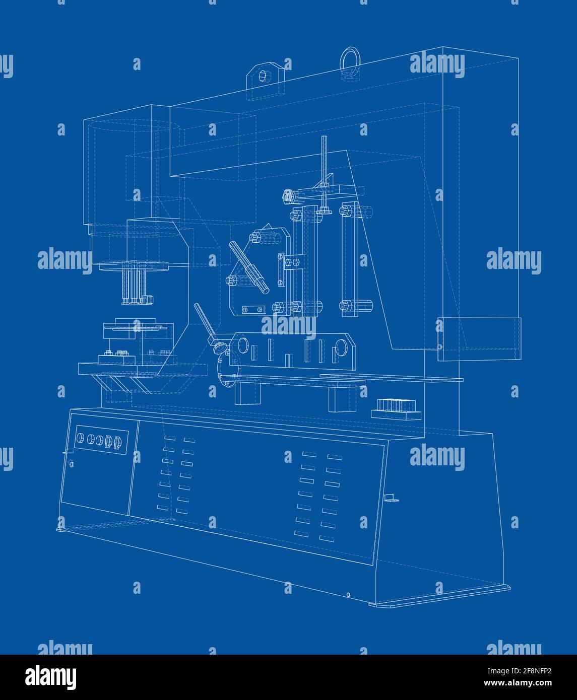 Metalworking CNC machine. Vector Stock Vector Image & Art - Alamy