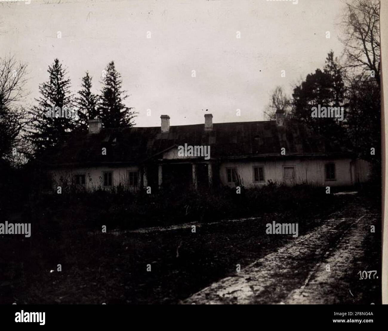 Triangulering work of the Ass. Bastl in Kaluschov. Mansion Stock Photo ...