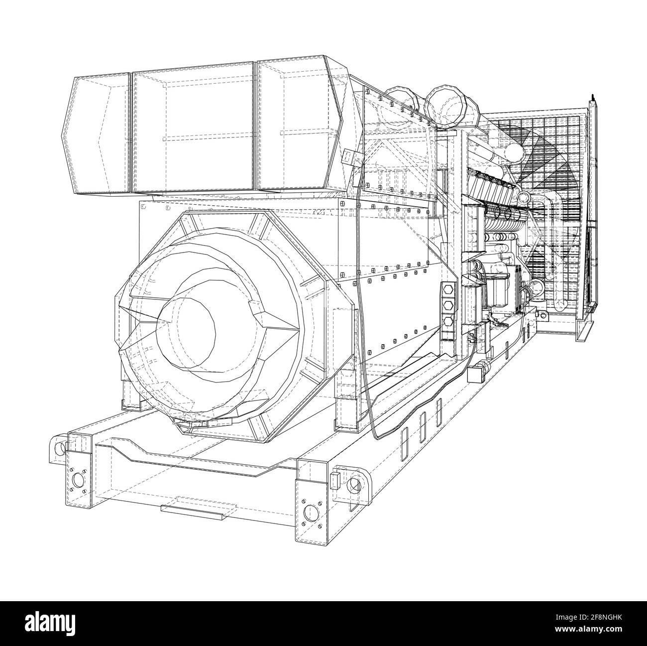 Large industrial diesel generator. Vector Stock Vector Image & Art - Alamy