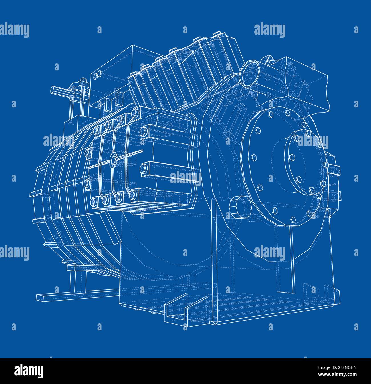 Air conditioning compressor. Vector Stock Vector Image & Art - Alamy
