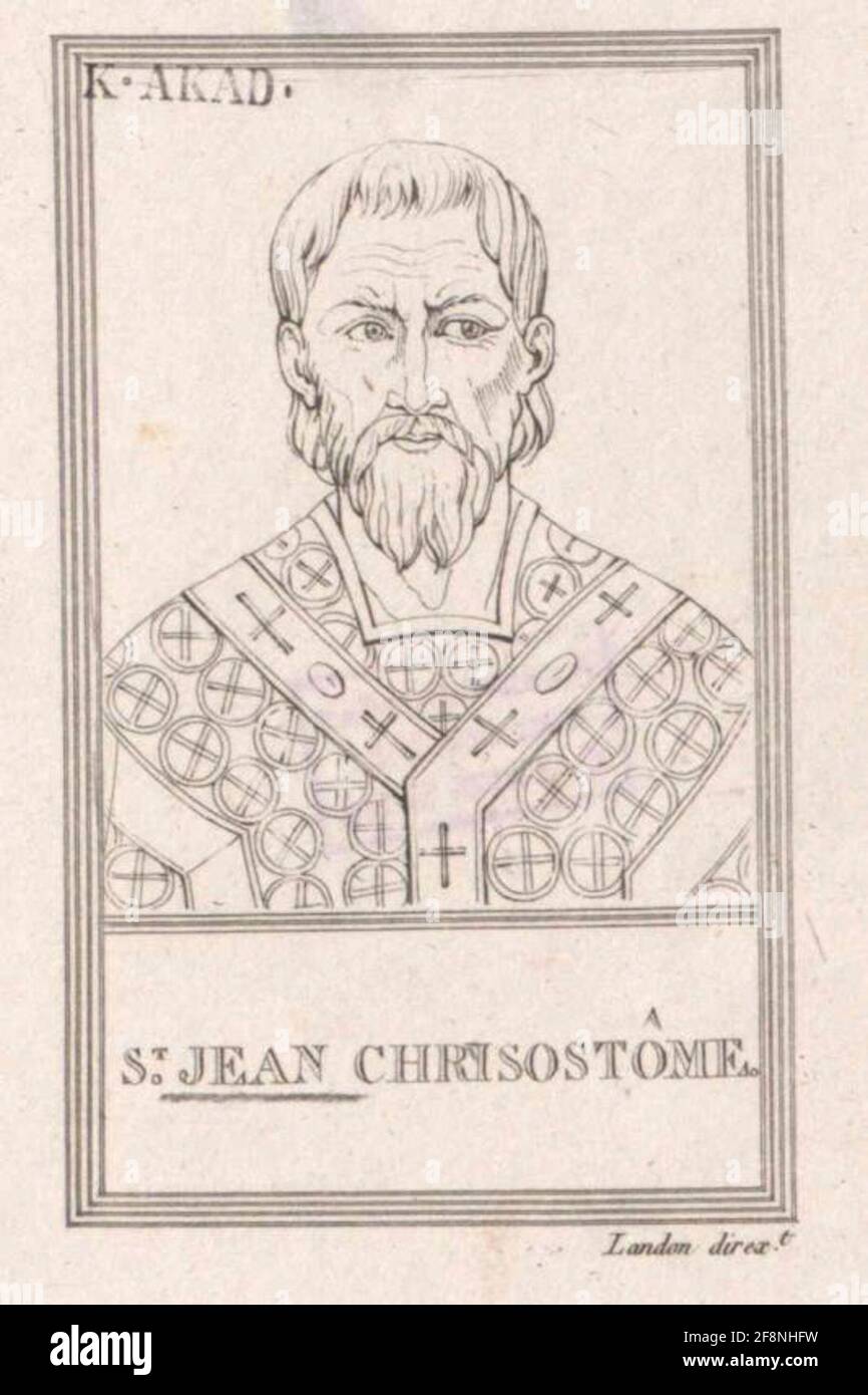 Johannes Chrysostomus, Headgers Stock Photo - Alamy